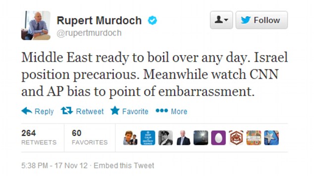 T.O.T. Private consulting services: Rupert Murdoch takes to Twitter to ...