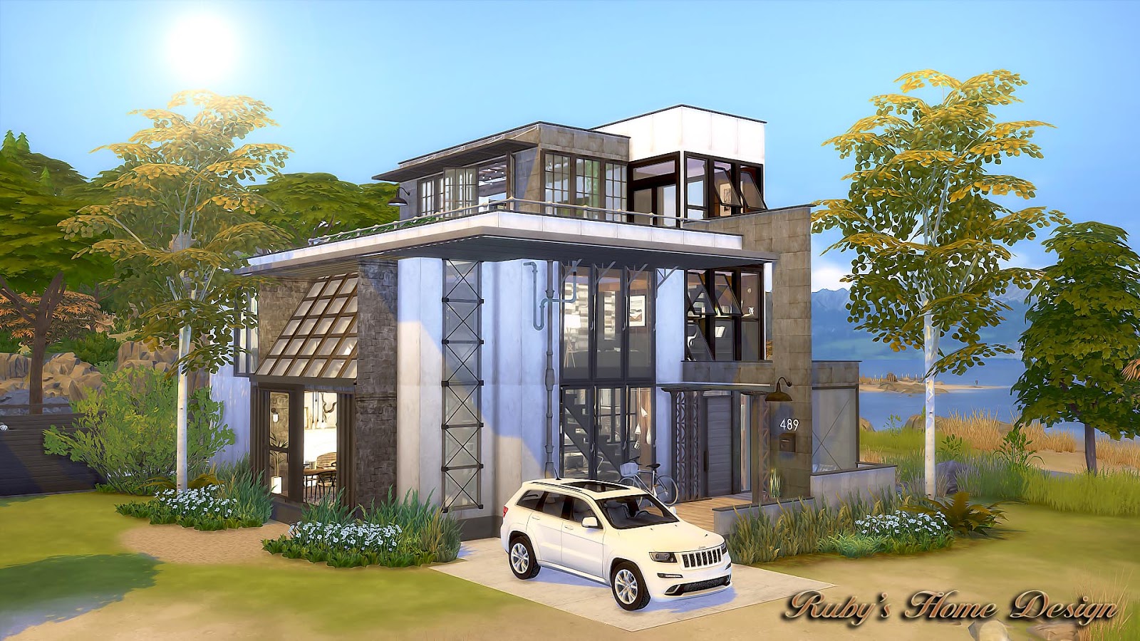 Sims4 Mid Century Industrial Loft 復古與工業風 - Ruby's Home Design