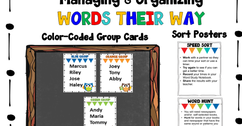 It's Elementary!: Managing and Organizing Your Words Their Way Classroom!