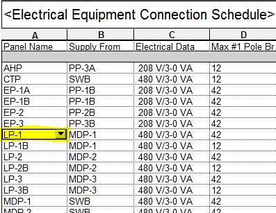 Revit Schedule Highlight element