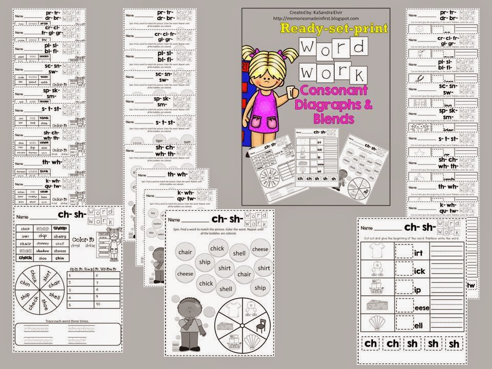 Memories Made in First: Workin' on It Wednesday: Consonant Diagraphs ...