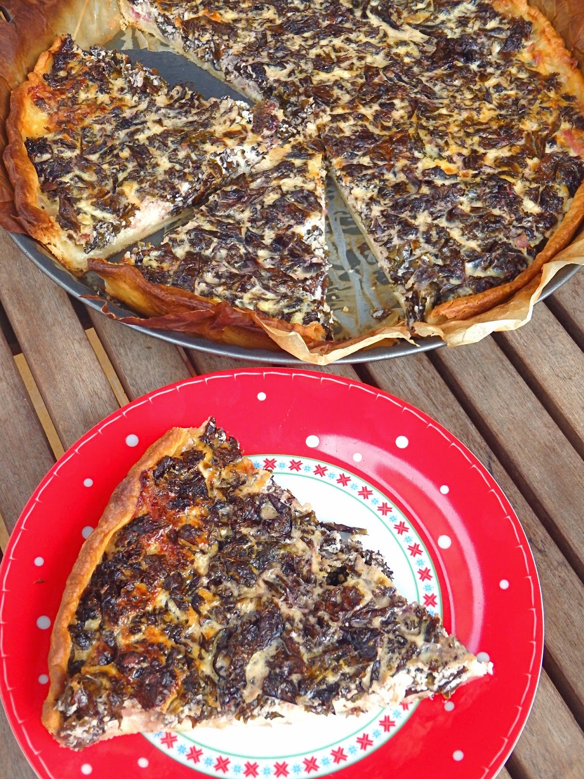 Les receptes que m'agraden: Quiche de col kale roja y jamón