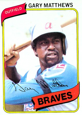 1980 Topps Baseball: #355 Gary Matthews