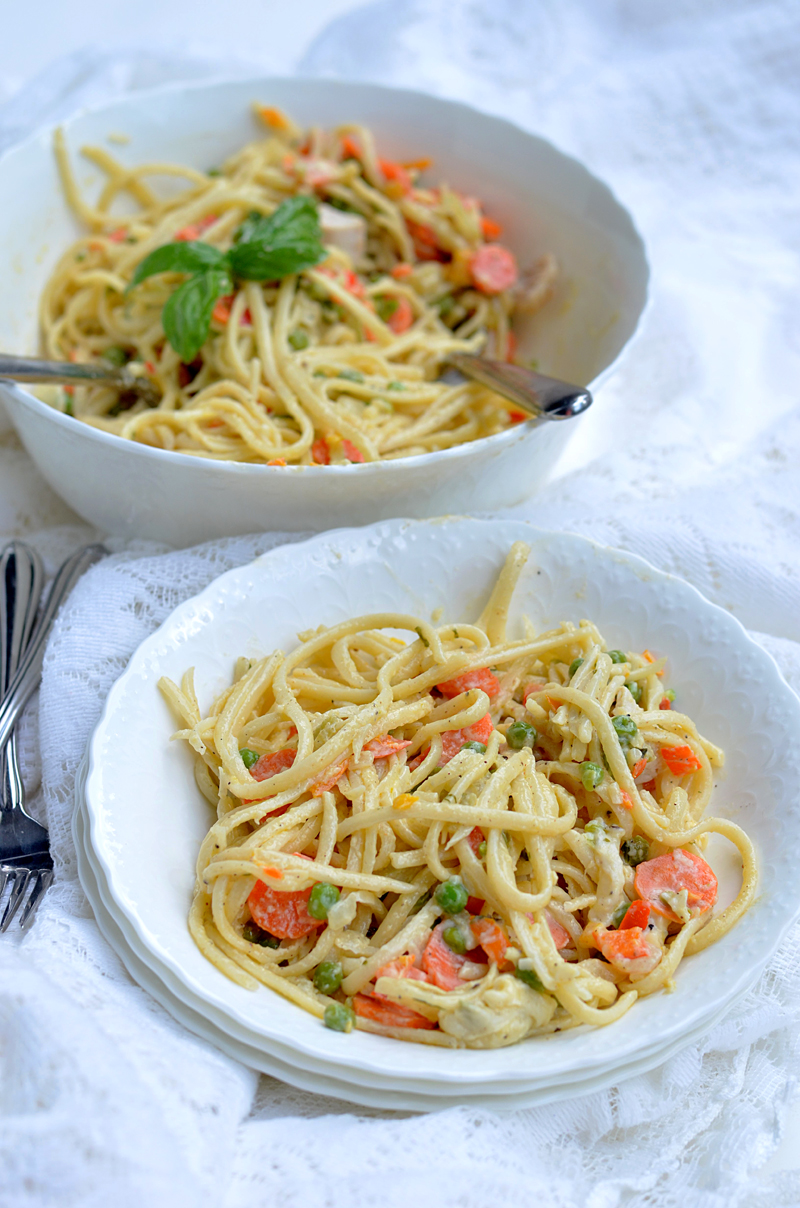 Sourdough Sunday: White Chicken Vegetable Pasta