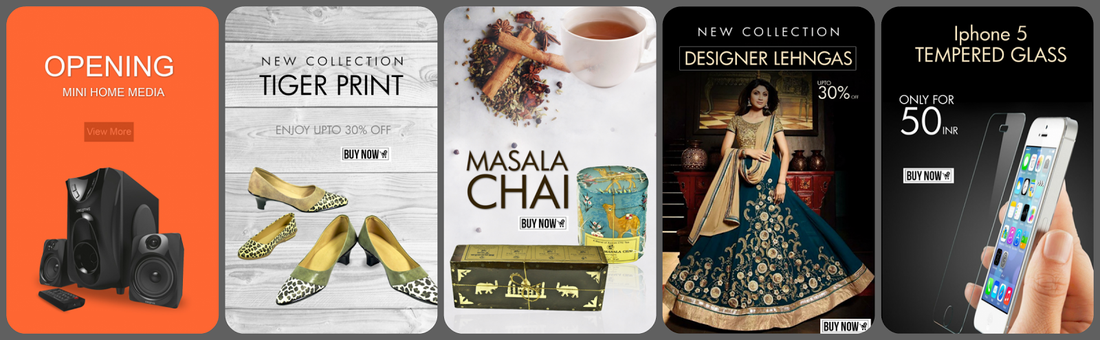 Glint: Web Ads design for E commerce site