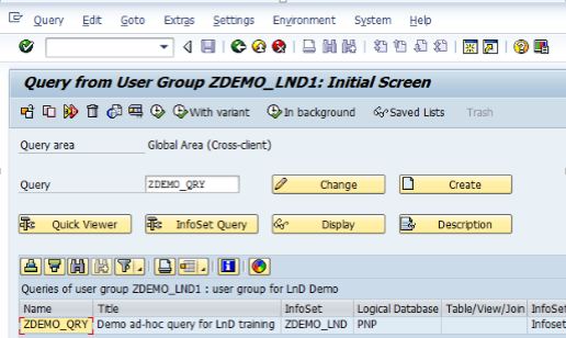 SAP Tutorials: Ad-hoc Query