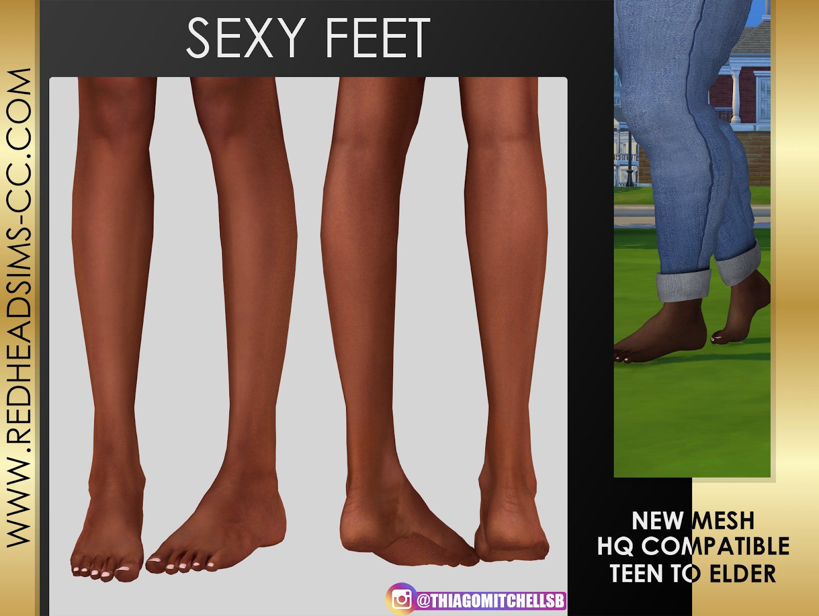 Feet 3d Redheadsims Cc