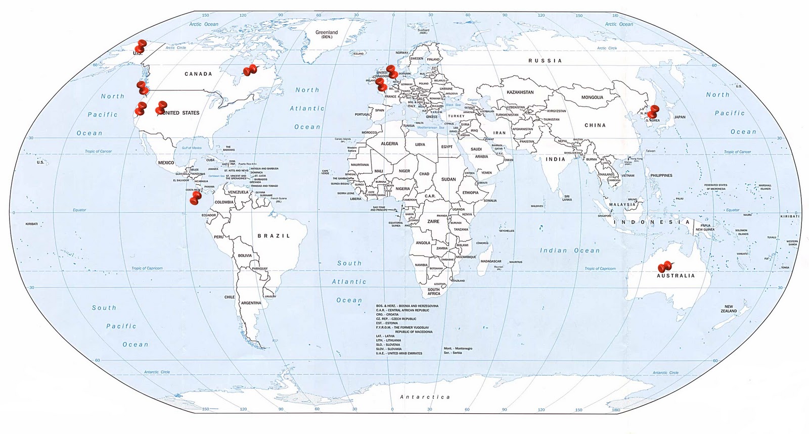 A Day in the Life: Map of Participants