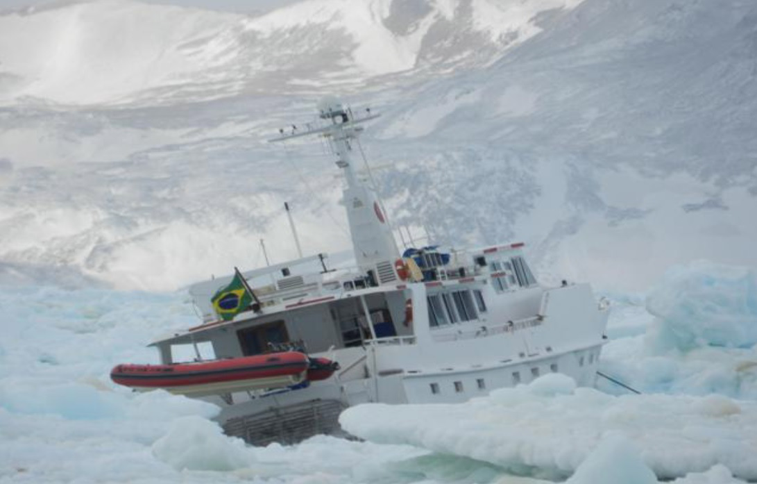 Deserted Places: A sunken yacht in Antarctica