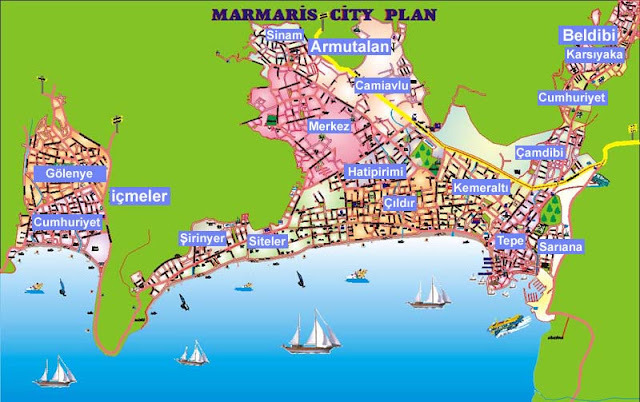 Turkey Tourist Maps: Marmaris Maps