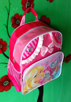 CosmoBunda: BARBIE LOVE ANIMALS RIBBON PINK SATEN TAS RANSEL (BACKPACK)