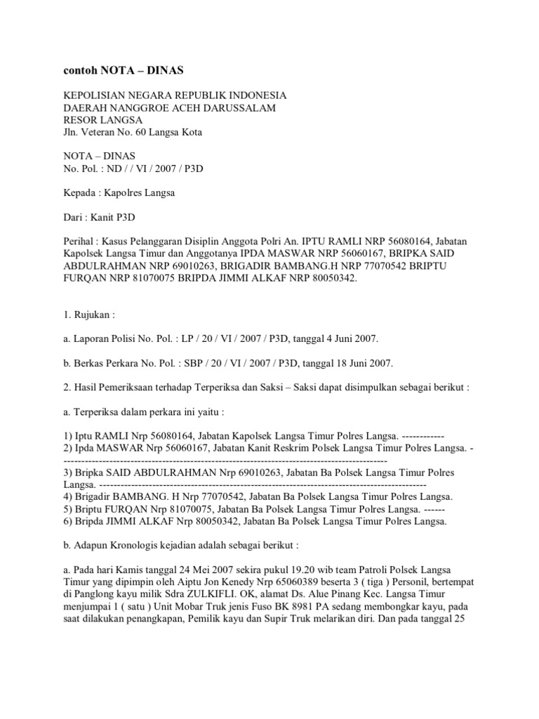 contoh nota dinas - wood scribd indo
