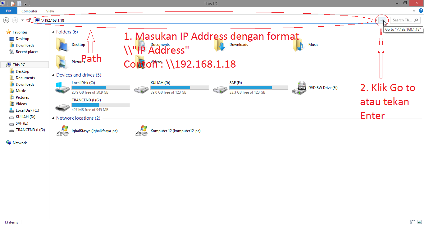 Luthfi Boeleud Blog's: Cara Mengakses Komputer Yang Tidak Muncul di Network
