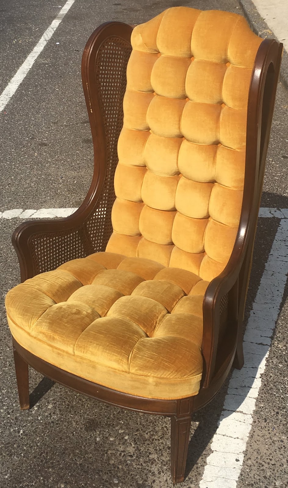 Uhuru Furniture & Collectibles: Pair of Vintage Tufted Chairs - $135 - SOLD