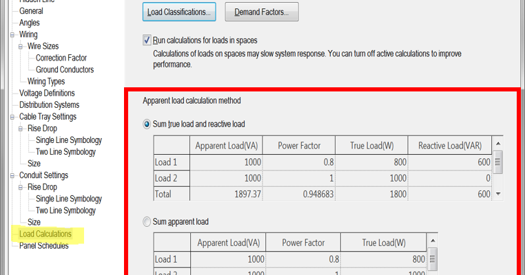 Ideate Solutions: Revit 2017: Electrical Apparent Load Calculation Options