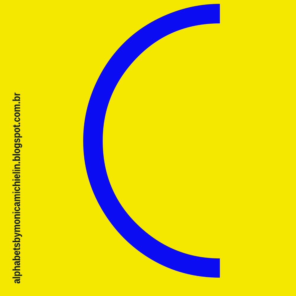 Free Alphabets: BLUE LETTERS YELLOW BACKGROUND ALPHABET