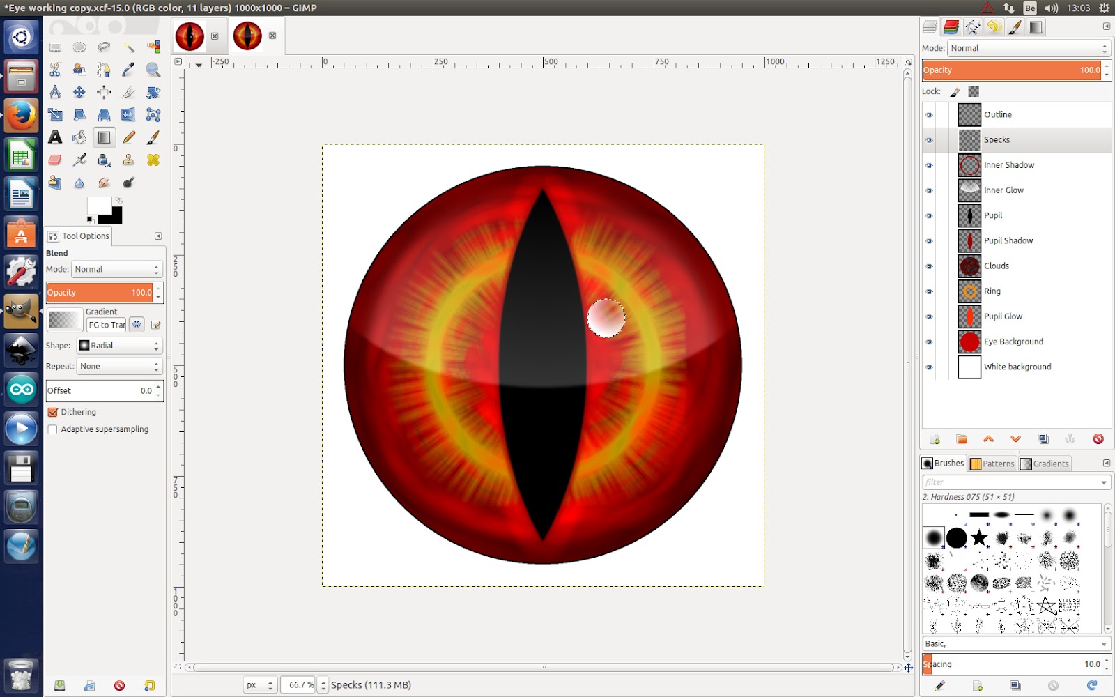 Creating eyes in Gimp ~ Eyeballs Studio
