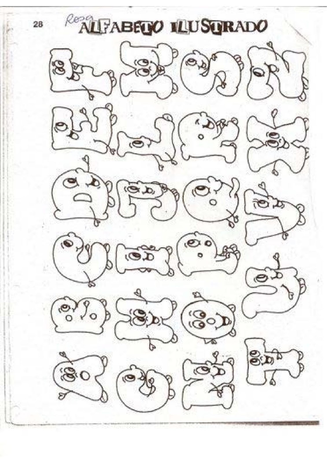 ABC - Letras do alfabeto para imprimir: 60 moldes do alfabeto lindos ...