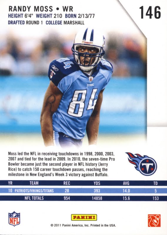 All About Sports Cards: After 13 seasons in the NFL, Randy Moss retires