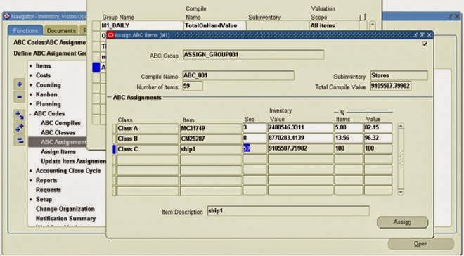 Oracle Applications: Oracle ABC Analysis and Cycle Count