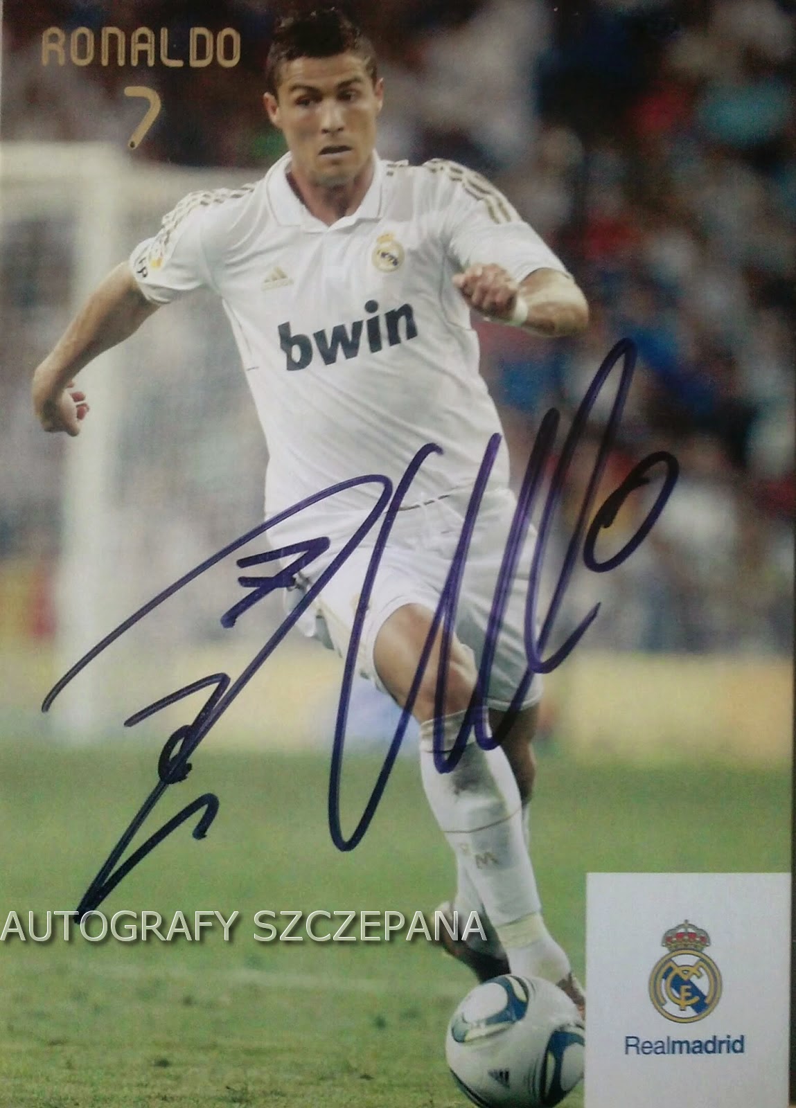 Autografy Szczepana: 44. Cristiano Ronaldo - Oryginalny autograf