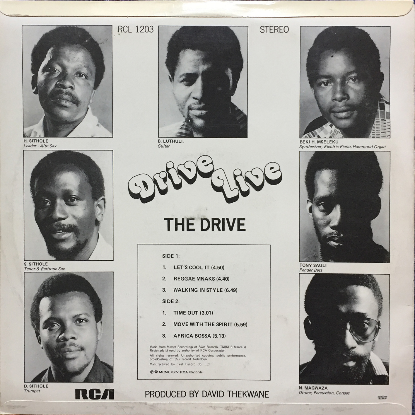 ElectricJive: The Drive - Live (1975, RCL 1203)