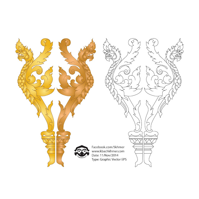 Fine Khmer New Kbach Khmer Frame In Ai Graphic Vector - Riset