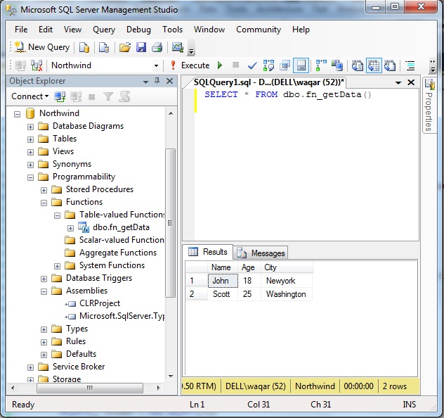 Waqar Farooq Janjua Sql Clr Table Valued Function