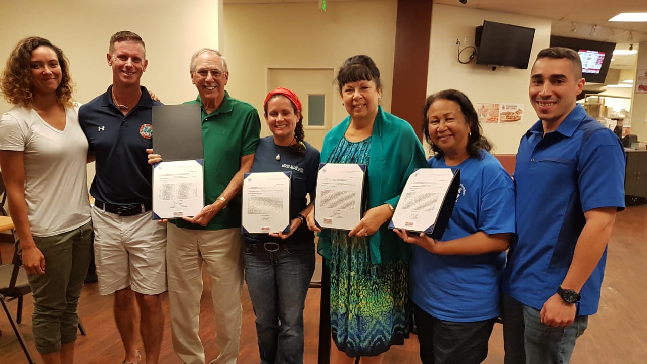 USCG Auxiliary Guam: Auxiliarists receive the Coast Guard Meritorious ...
