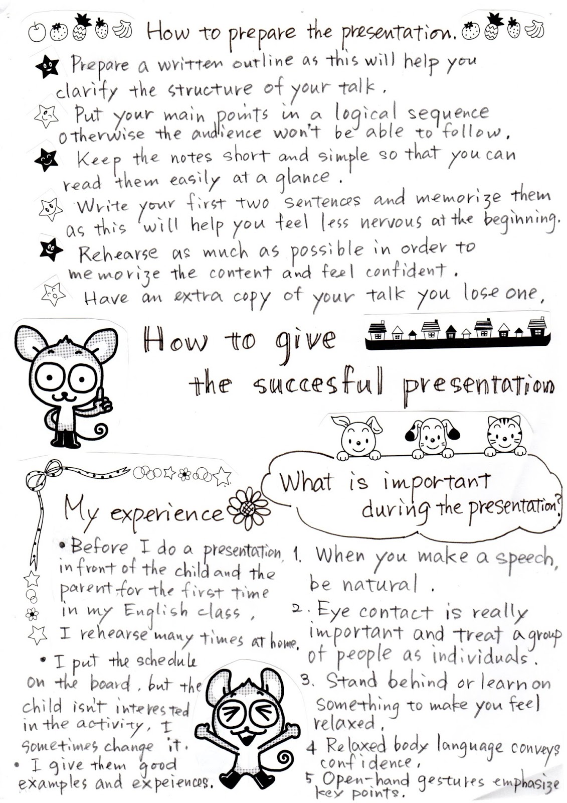 Luna students' room: A successful presentation - Informative posters