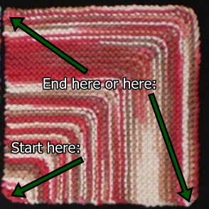 Making It With Help: Knit a Little Square on the Bias (Diagonal)