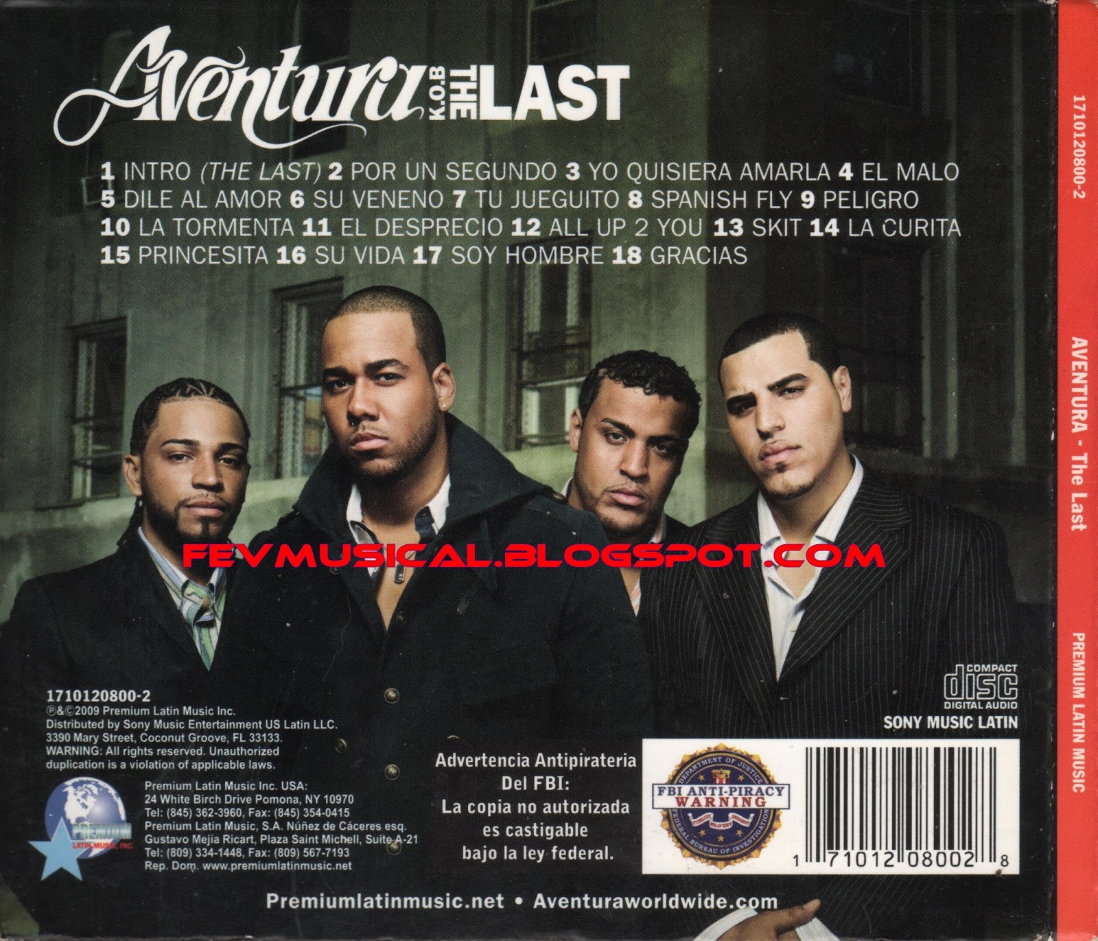 FEV MUSICAL: 2009 - Aventura - The Last (Premium)