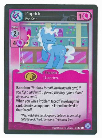 My Little Pony Pinprick, Pop Star Premiere CCG Card | MLP Merch