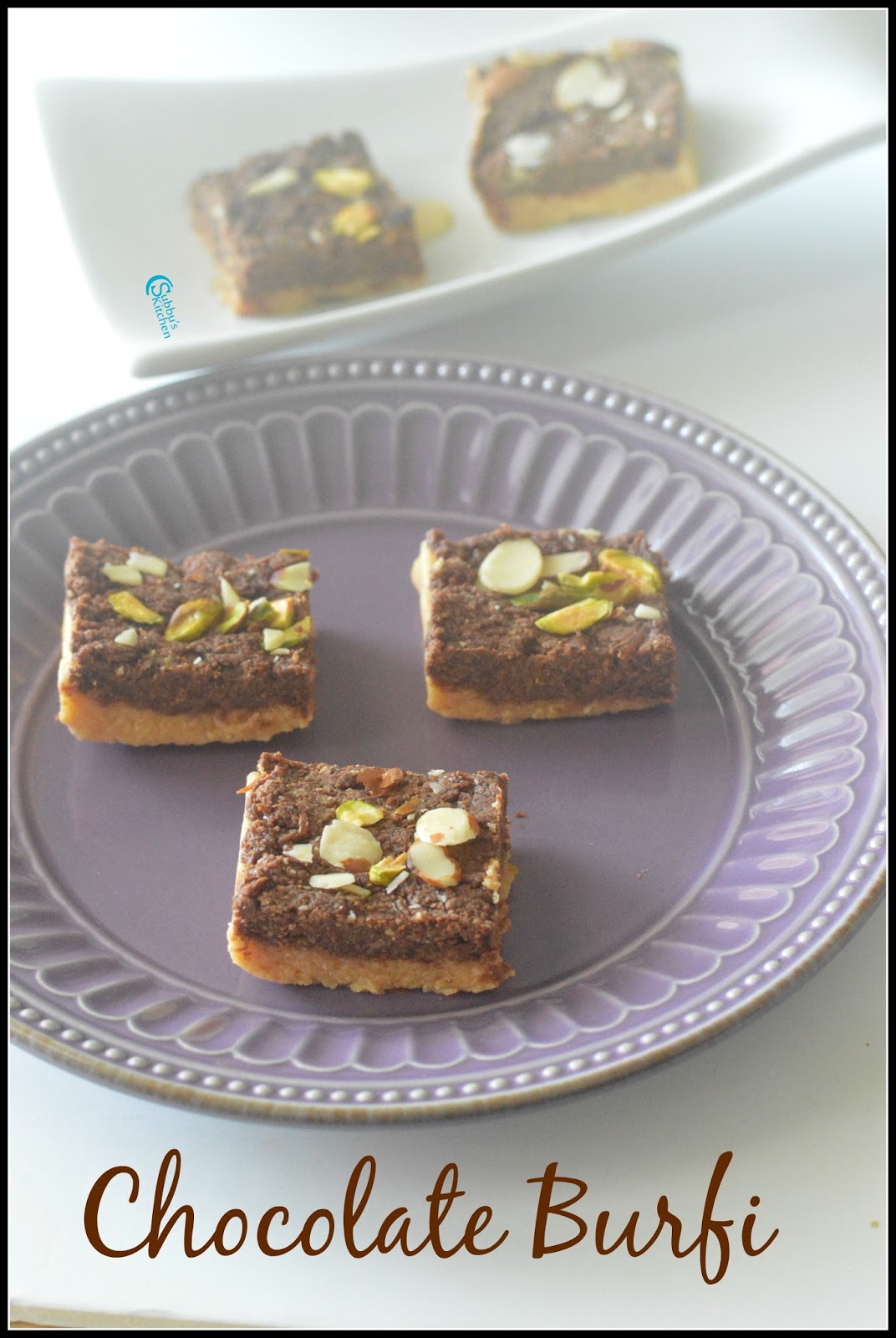Chocolate Khoya Burfi | Double Layered Chocolate Burfi Recipe - Subbus ...