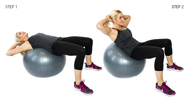Fitness Workouts: 5 Stability Ball Ab Exercises.