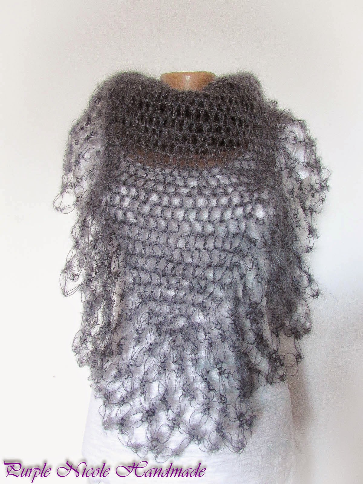Purple Nicole`s Handmade: Fulare / Saluri crosetate din fir mohair