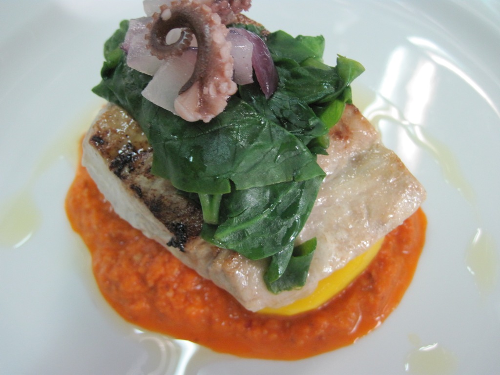 Country Gourmet Traveler: Snapper on Saffron Potato, Octopus and Tomatoes