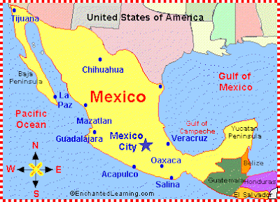 Map of Mexico Political Geography | Map of Mexico Regional Political ...