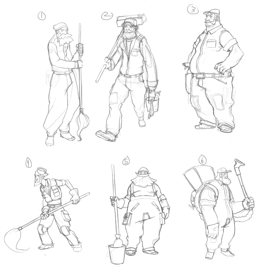 Ian Sketchblog: Janitor Concepts