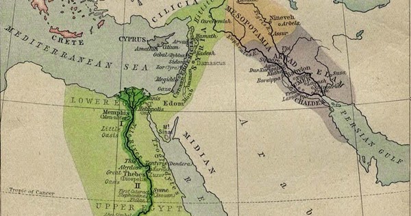 HISTORICAL MAPS: Ancient Map of The Middle East 1450 B.C - The Orient ...