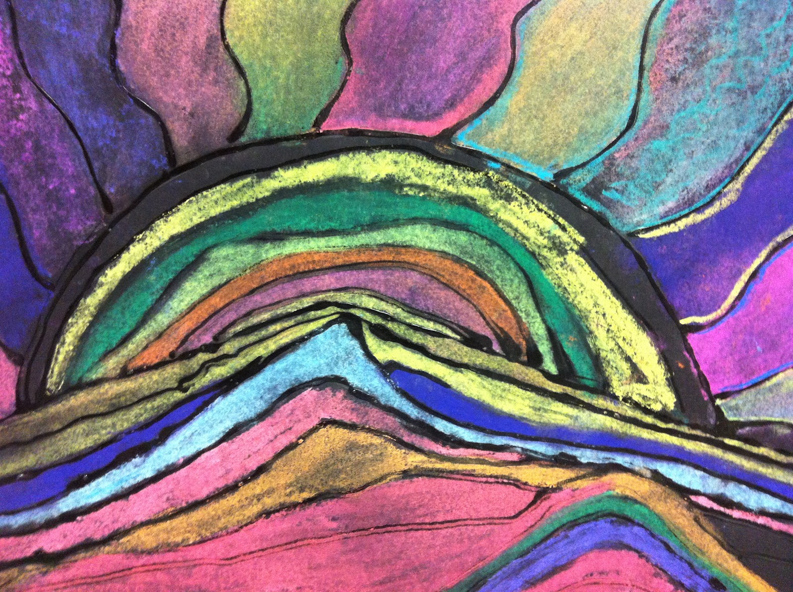 ChumleyScobey Art Room: 3rd Grade: Ted Harrison Landscape with Chalk ...