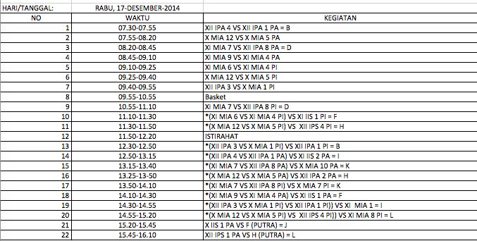 INFO CLASSMEETING 2014