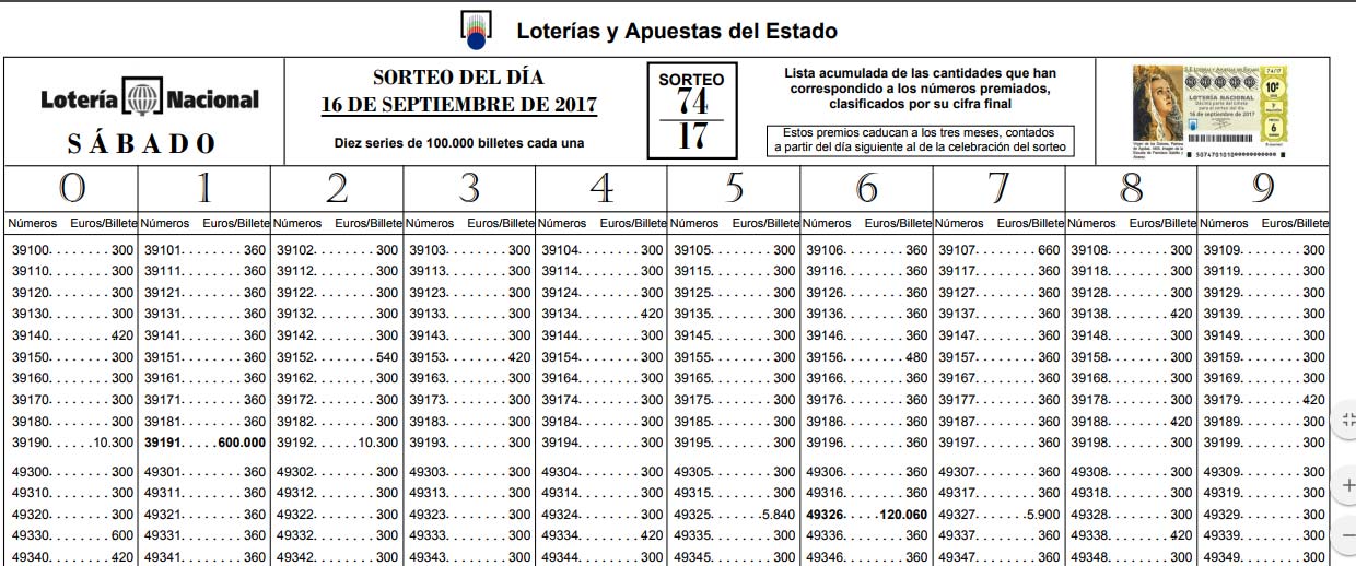 Comprobar loteria nacional