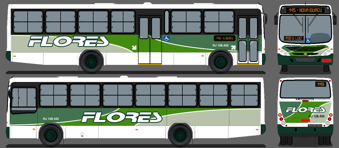 Ônibus Intermunicipal RJ: RJ 128 - EMPRESA DE TRANSPORTES FLORES LTDA.