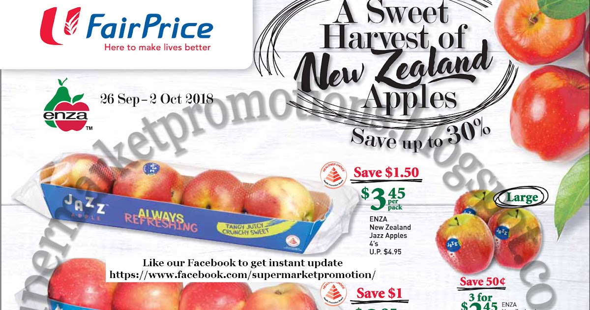 NTUC FairPrice New Zealand Apples 26 September - 02 October 2018 ...