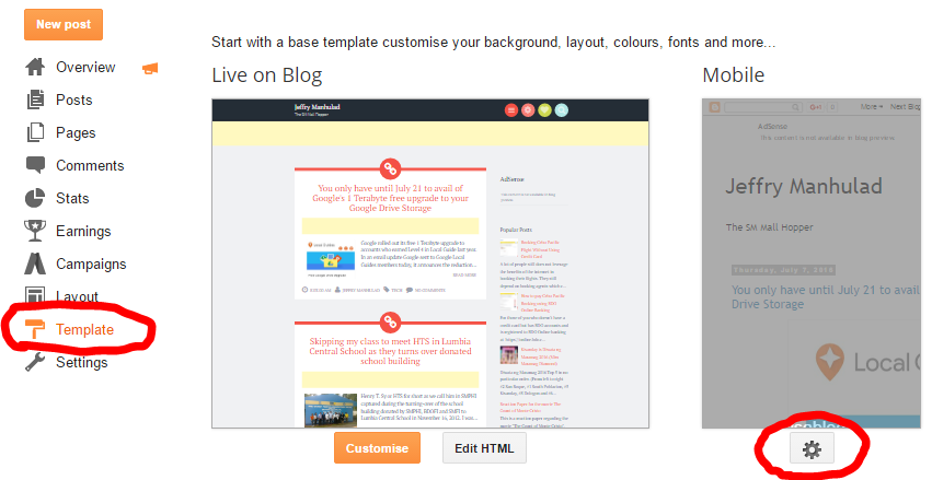 How to disable mobile view of a blogger template