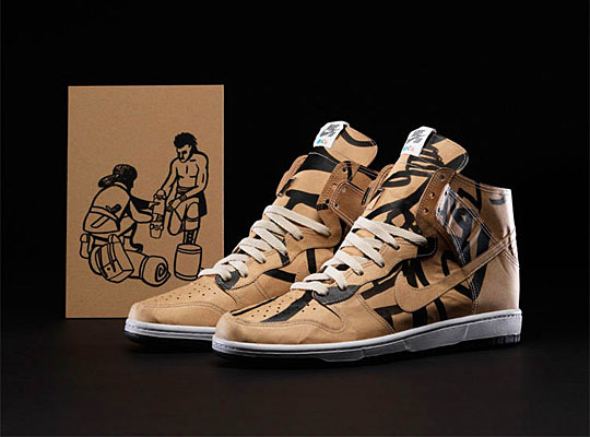 Wake'N'Lace: Nike SB x Geoff McFetridge Paper Dunk High for MOCA