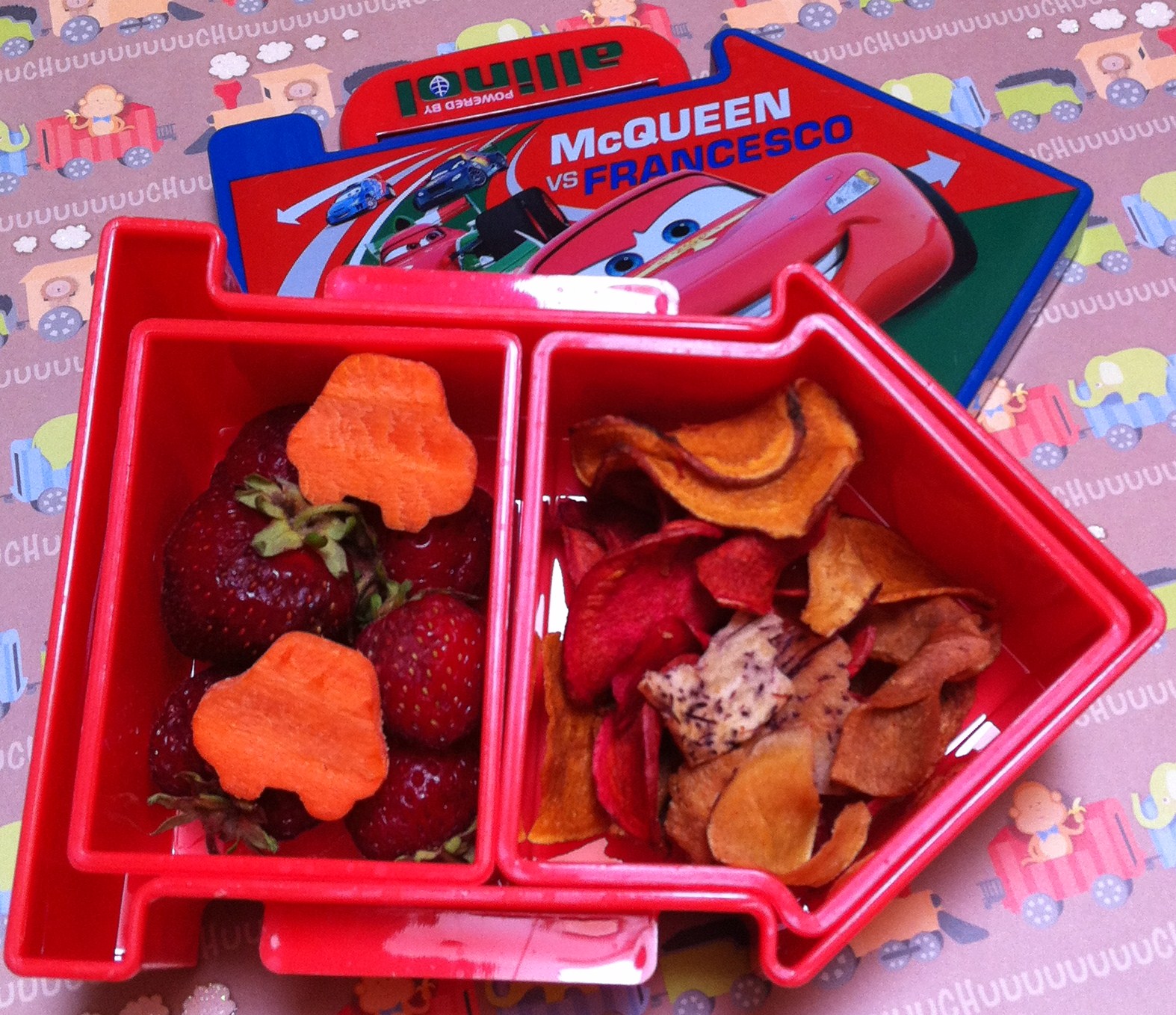 Biting The Hand That Feeds You: Cozy Coupe Cars-Themed Bento