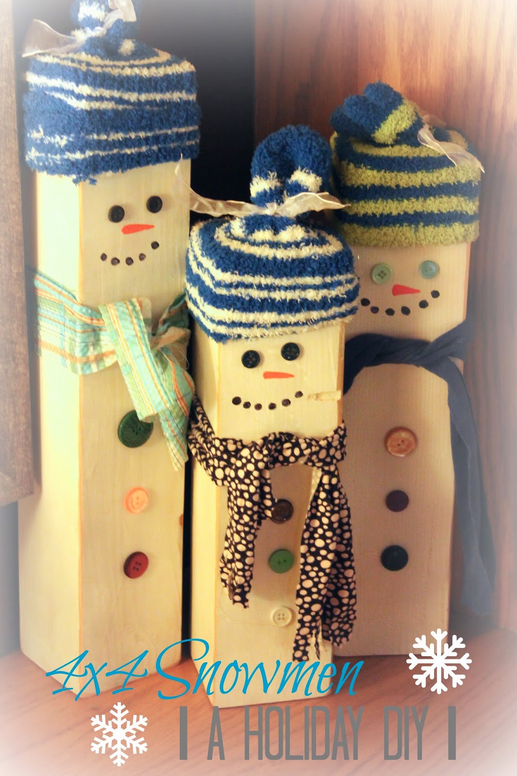 4x4 Snowmen | A Holiday DIY - I do deClaire