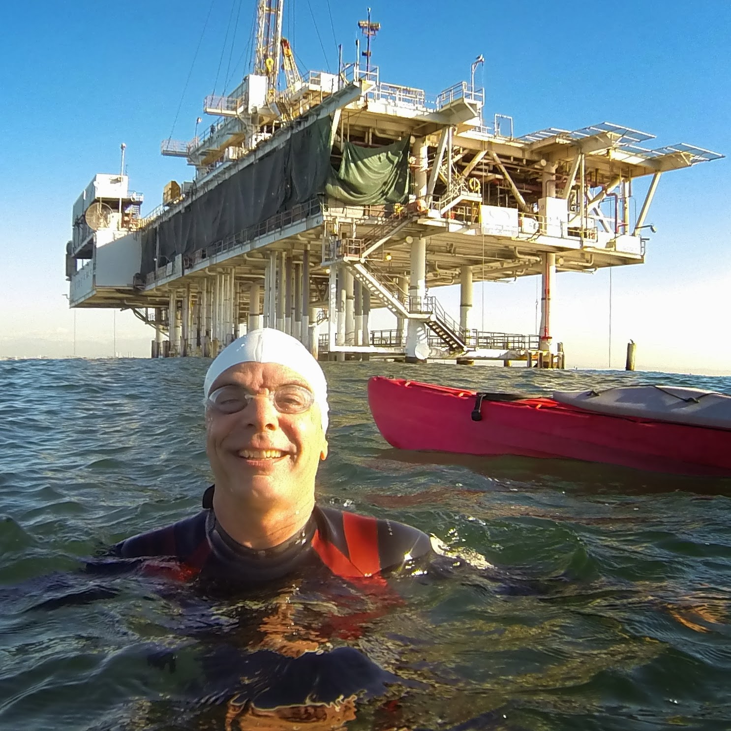 Tridiots: Oil Platform Esther Swim - February 1, 2014